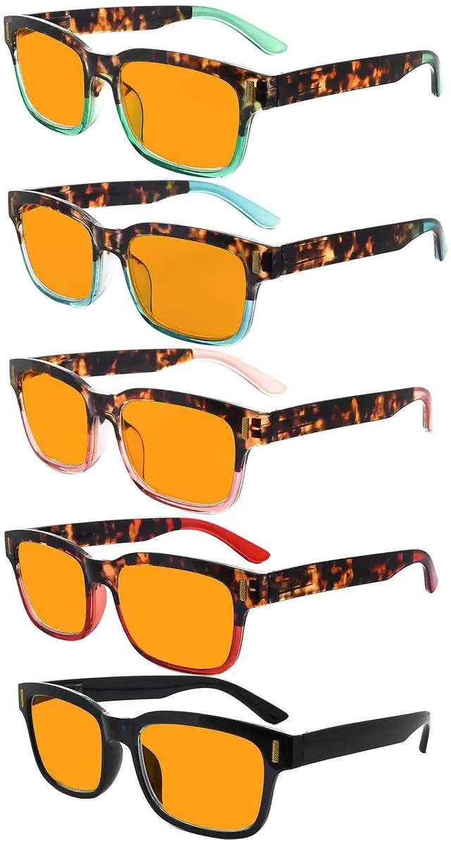 Eyekepper 5 Pack Stylish Computer Reading Glasses for Women Blue Light ...