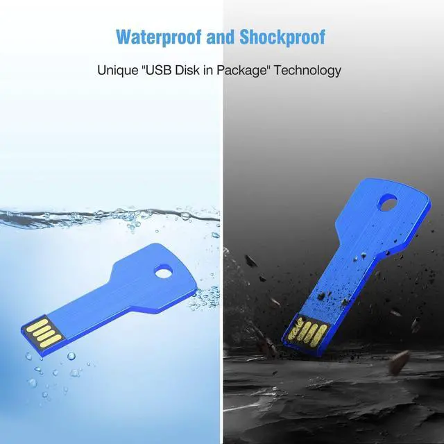 KOOTION 64GB USB Key Flash Drive 3 Pack Metal Shaped Memory Stick (3 ...