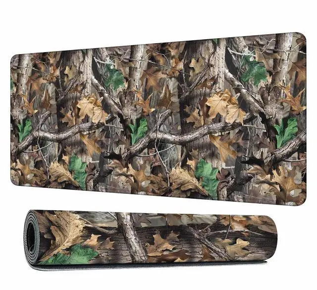 Y YIHANGBEST Woodland Camouflage Mouse Pad Desk Mat Tree Branch and ...
