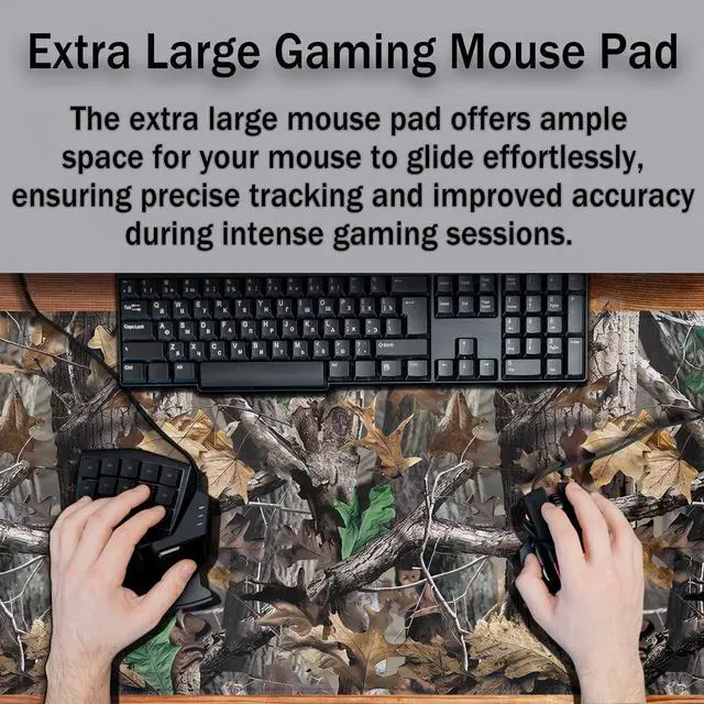 Y YIHANGBEST Woodland Camouflage Mouse Pad Desk Mat Tree Branch and ...