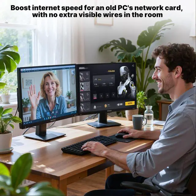 USB WiFi Adapter for PC ^^ WiFi Dongle 1800Mbps Max Speed, 4 High-Gain ...