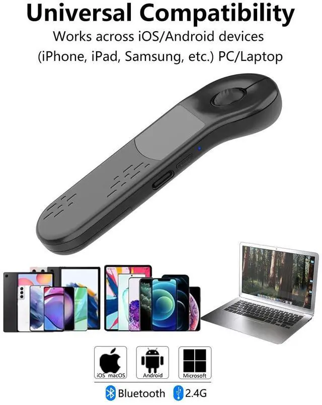 3-Link Air Mouse for PC/iOS/Android with Touchpad, Rechargeable ...