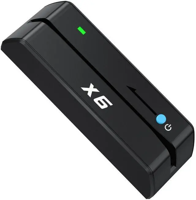 X6 BT Bluetooth Magnetic VIP Card Reader Writer USB 3 Tracks Swipe ...