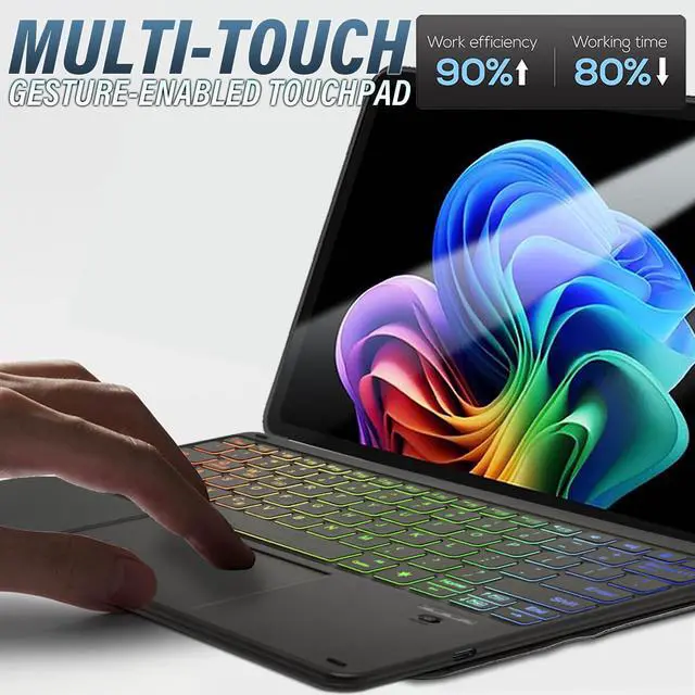 HSIAOZ Touchpad Backlit Keyboard Case for Microsoft Surface Pro 12 Inch ...