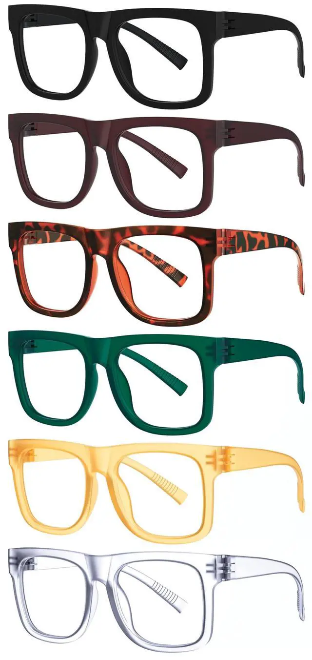 Eyekepper 6 Pack Blue Light Blocking Reading Glasses Oversized ...