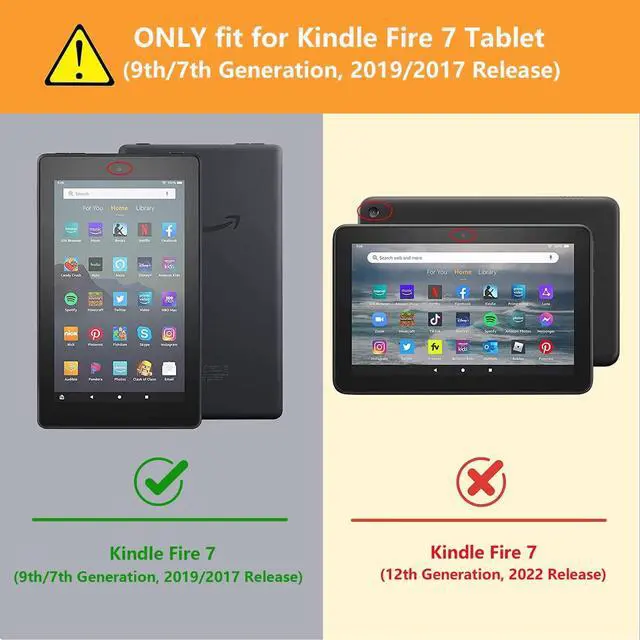 WEUIUJKILO Case for All-New Kindle Fire 7 Tablet 7" Display (9th/7th ...