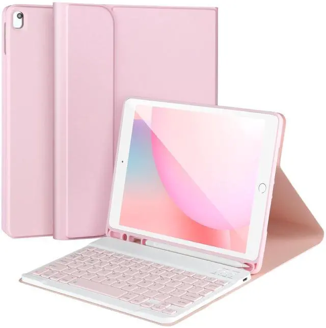 Keyboard Case for iPad 9/8/7th Gen, 10.2 inch, Detachable Bluetooth ...