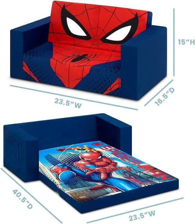 Delta Children Cozee Flip-Out Sofa, Spider-Man - Newegg.com
