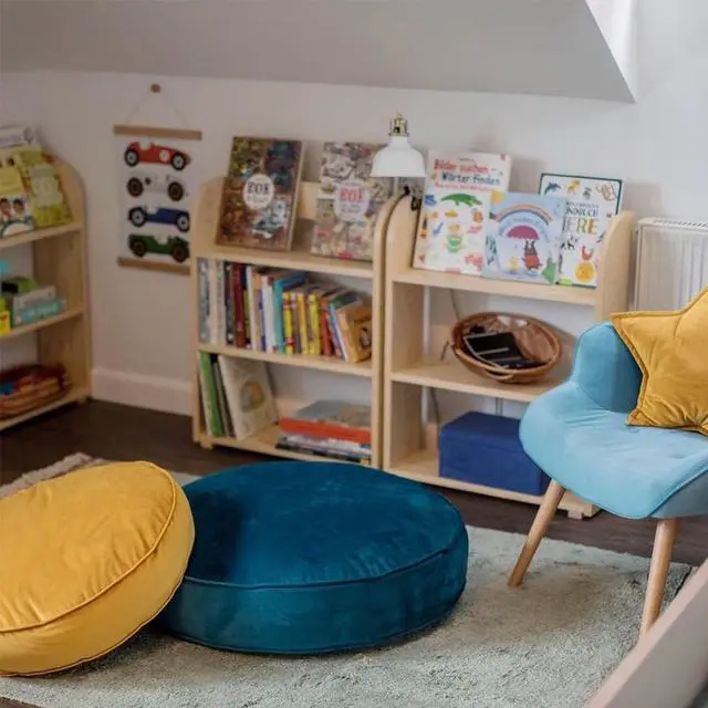 Velvet Floor Pillows Round Chair Cushion Couch Throw Pillow Soft Pouf ...