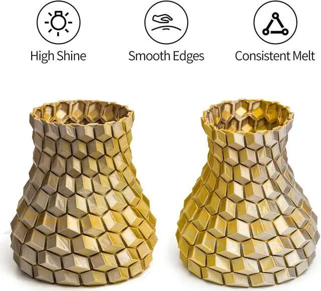 Inland Dual Color Filament - Gold to Silver Color Change Filament - Two ...