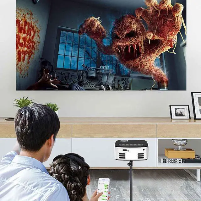 Mini Projector, 1080P Full HD Portable Movie Projector Vedio Projector ...