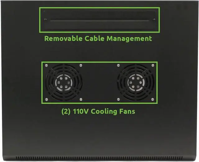 NavePoint 18U Wall Mount Server Data Cabinet 24 Inch Depth Glass Door ...