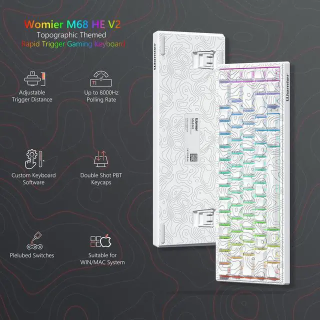 Womier M68 HE V2 Rapid Trigger Keyboard 60% Percent, Hall Effect ...