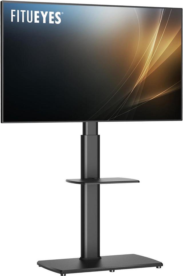 FITUEYES Swivel Floor TV with Wood Base for 32 75 inch TVs Modern Corner TV Stands for Bedroom Height Adjustable Universal Swivel TV VESA 600x400mm Newegg