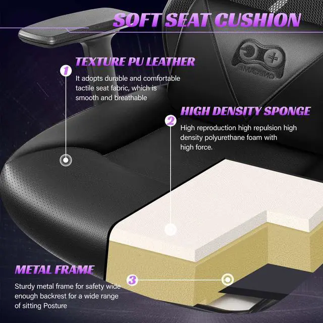 Primy Breathable Racing Style Swivel Gaming Chair, Adjustable Ergonomic ...