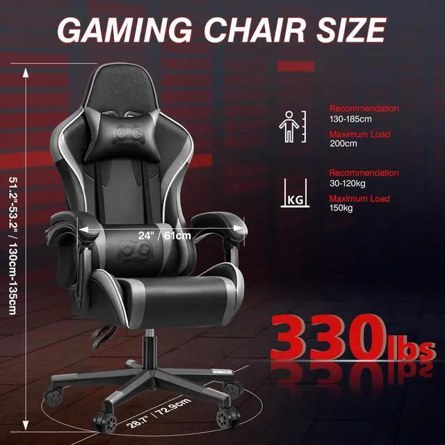 Primy Ergonomic Racing-Style Gaming Chair for Computer Gamers ...
