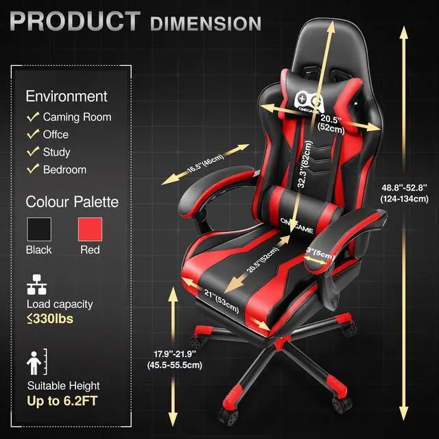 Primy Big and Tall Computer Chair, PU Leather PC Office Chair ...
