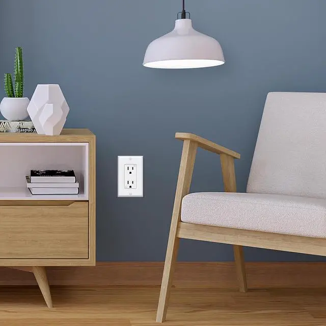 WEBANG Decorator Electrical Wall Outlet White, Tamper-Resistant Duplex ...