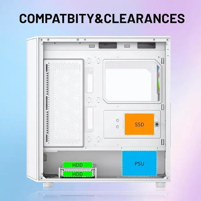 Raidmax Meshian X Seies Mesh Front Intake High Airflow Design, Pre-Installed 4X 140mm ARGB and ...