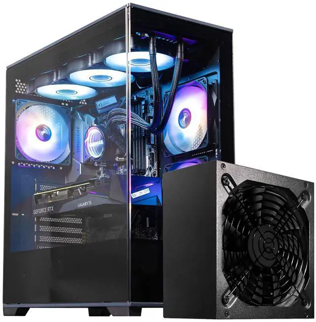 Raidmax Case PSU Combo - Infinita i801 Black ATX Mid Tower PC Case with ...