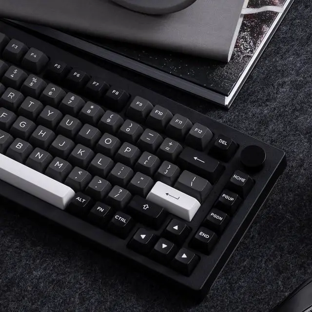 Akko 5075B Plus Mechanical Keyboard 75% Percent RGB Hot-swappable Keyboard with Knob, Black ...