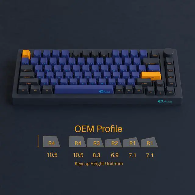 Akko 5075B Plus Mechanical Keyboard 75% RGB Hot-swappable Creamy Gaming Keyboard with Knob ...