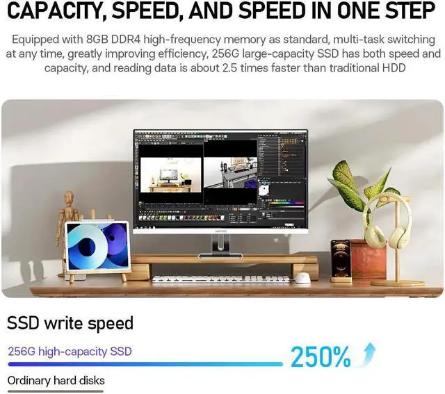 SUEVERY - All-in-One Gaming desktop computer PC - 23.8" FHD Display ...