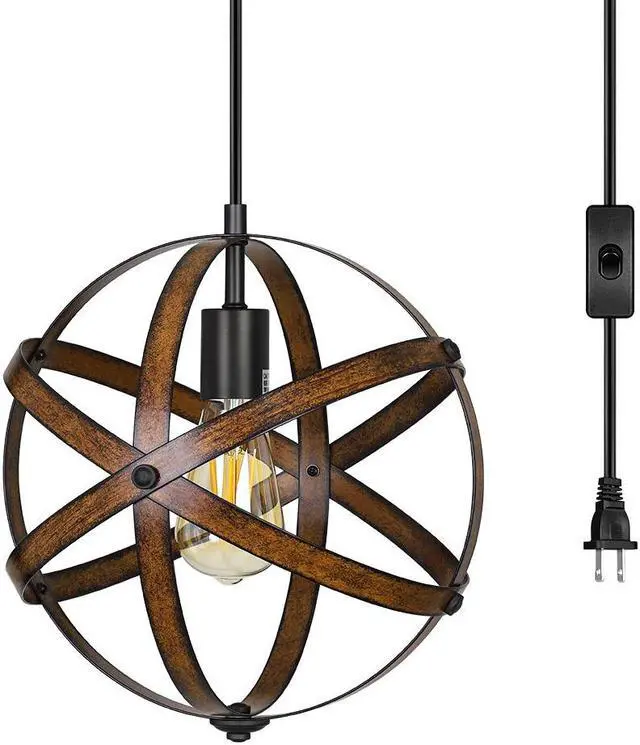 Metal Sphere Light Fixture