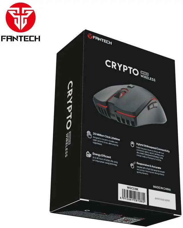 FANTECH BLAKE Wireless WGC5S Black Gaming Mouse - Huano Blue Shell ...