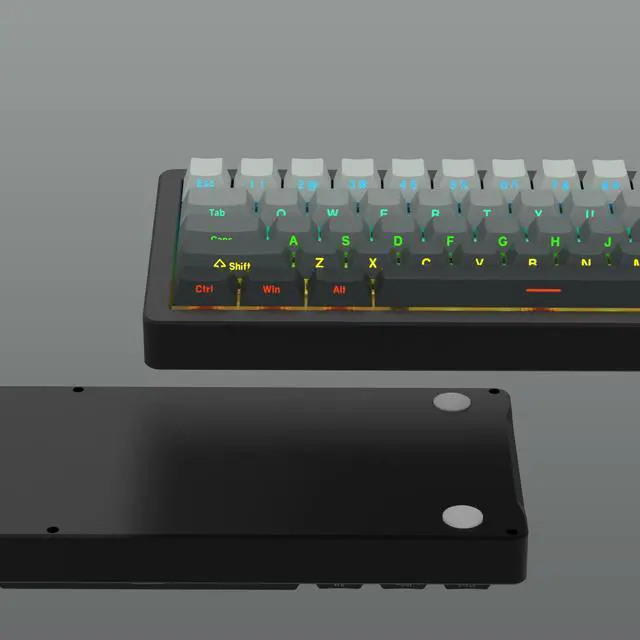 Womier S-K71 68% aluminum three-mode washer blue mechanical keyboard Gray - Newegg.com