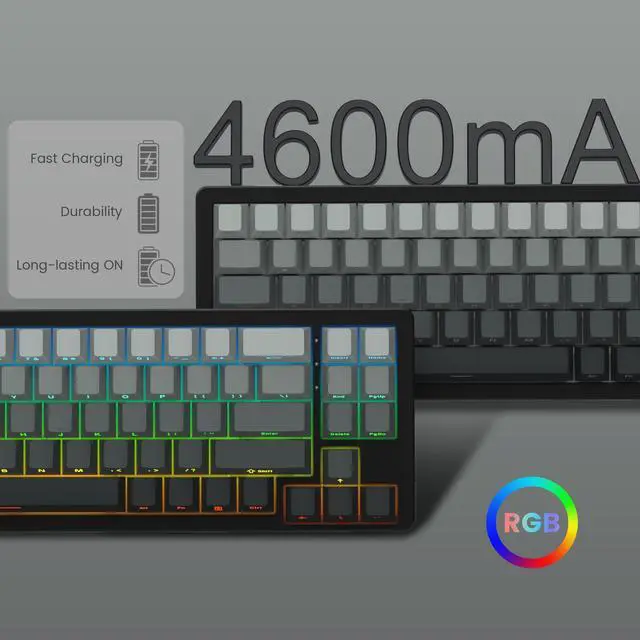 Womier S-K71 68% aluminum three-mode washer blue mechanical keyboard Gray - Newegg.com