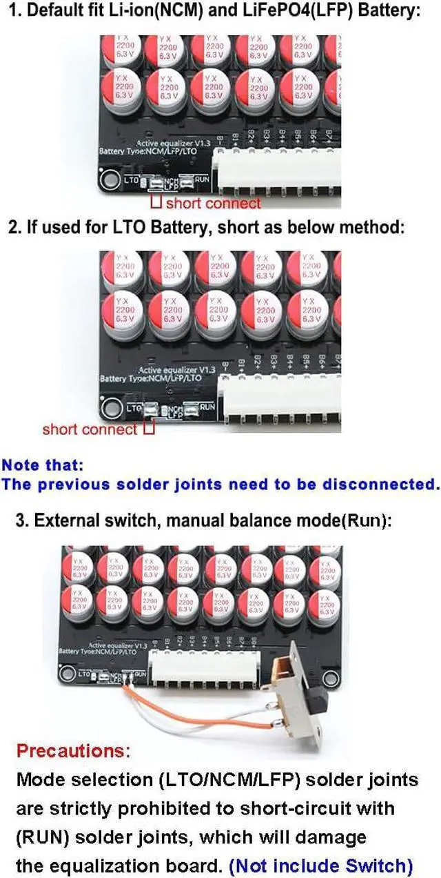 4S 5S 5A Active Equalizer Balancer LFP Lifepo4 Lithium Lipo/Titanate LTO Battery Energy Transfer ...