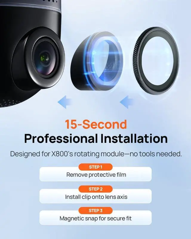 70mai Magnetic CPL Filter for 4K Omni X800 Dash Cam - Anti-Glare ...