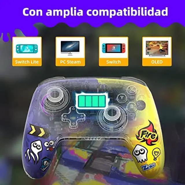IINE Wireless Game controller for Nintendo Switch, Graffiti Gamepad ...