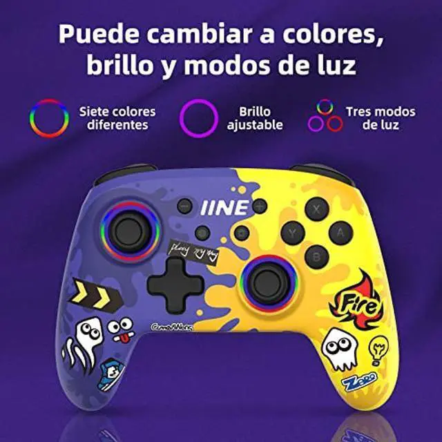 IINE Wireless Game controller for Nintendo Switch, Graffiti Gamepad ...