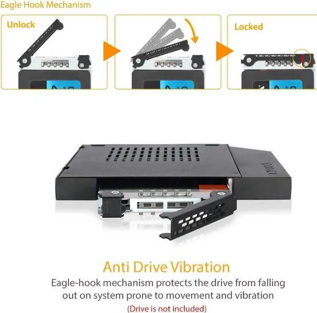 ICY DOCK 2.5" SSD / HDD Hot-Swap SATA Mobile Rack for 12.7mm Slim CD ...