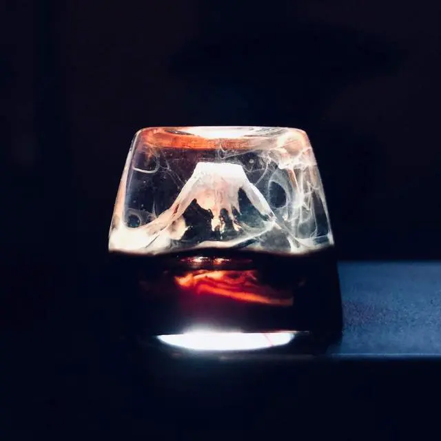 LINWIN Mechanical Keyboard Keycap Transparent Keycap Fog Style Mountain ...