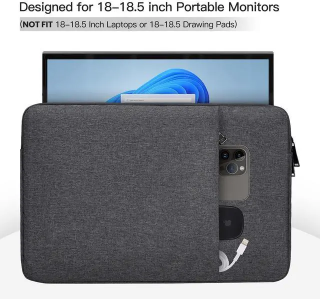 18.5 Inch Portable Monitor Case Compatible with Most Large 18/18.5 Inch ...