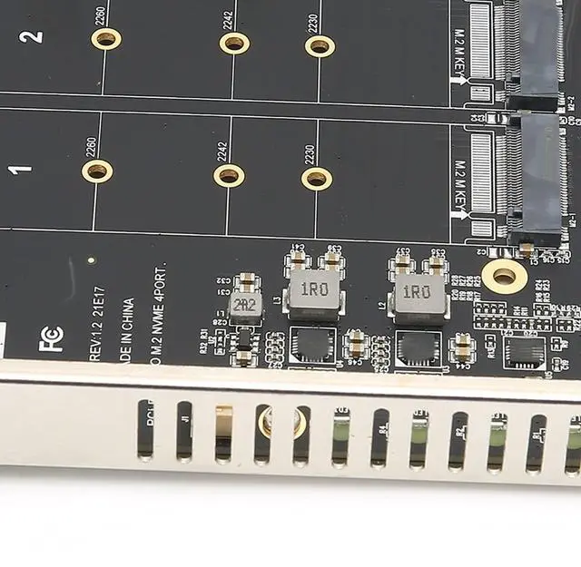 KIMISS 4 Port M.2 NVMe SSD to PCIe x16 Adapter Card, for High Speed ...