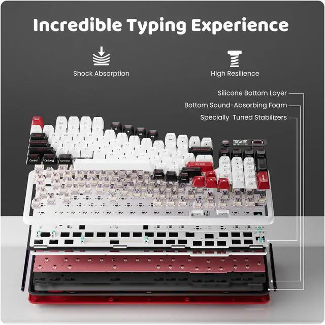 RK ROYAL KLUDGE Z98 USB Computer Keyboard - 94Keys Mechanical Keyboard ...