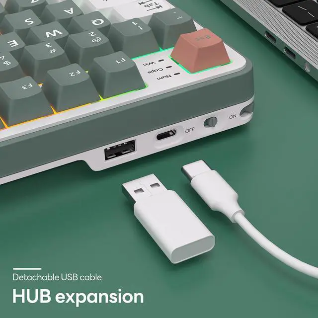 RK ROYAL KLUDGE RKS98 Mechanical Keyboard w/Smart Display & Knob, Top ...