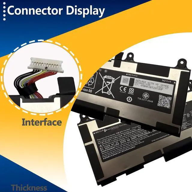 WP03XL 51.3Wh Laptop Battery Replacement for HP EliteBook G9 G10 830 ...