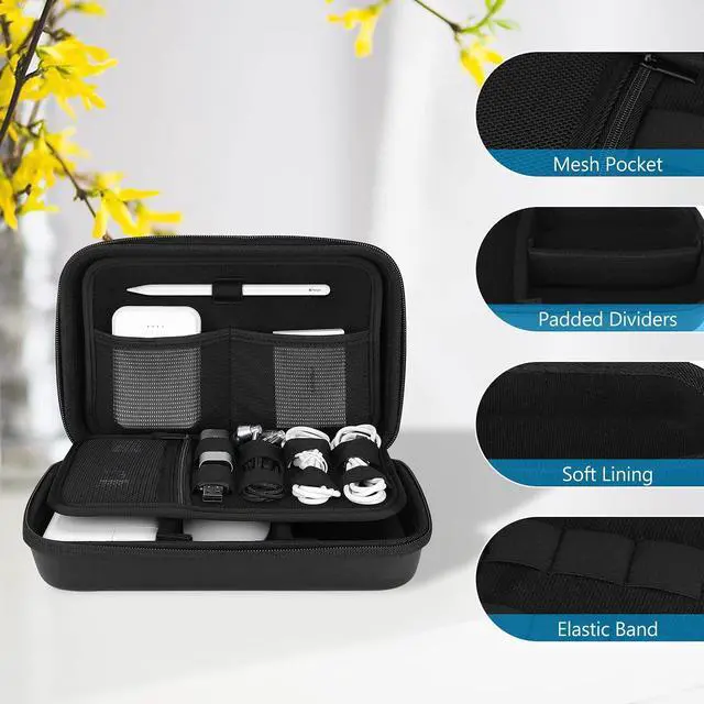 ProCase Hard Travel Electronic Organizer Case for MacBook Power Adapter ...