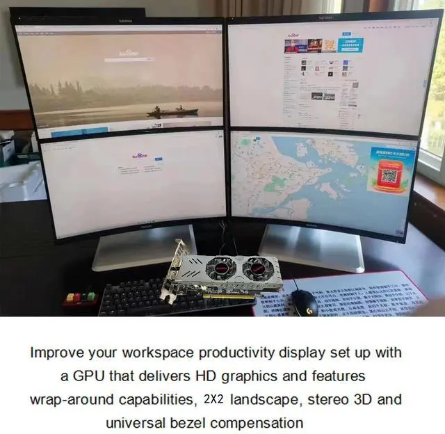 Xynsviu GeForce GTX750 4G Graphics Card,GPU Support HDMI 4 Monitor ...