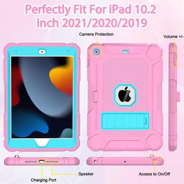 BMOUO Case for iPad 9th 8th 7th Generation (10.2 inch, 2021/2020/2019 ...