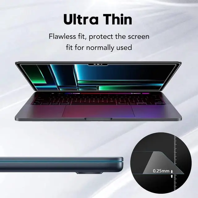 Tempered Glass Laptop Screen Protector for MacBook Pro 16 Inch (M3 Pro ...