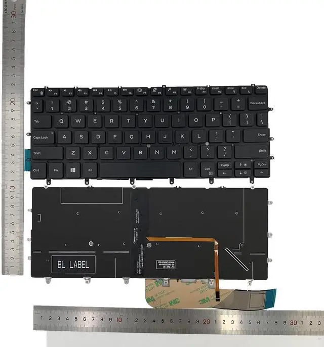 Laptop Replacement US Layout with Backlit Keyboard for Dell XPS 13 9370 ...