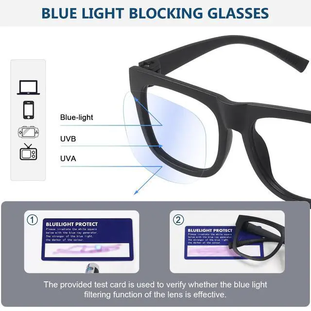 Eyekepper 6 Pack Blue Light Blocking Reading Glasses Oversized ...
