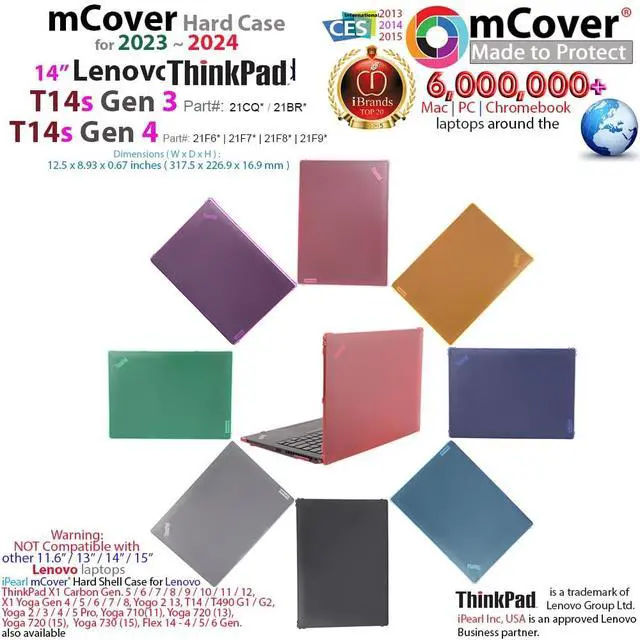 mCover Hard Case ONLY Compatible for 2023-2024 14" Lenovo ThinkPad T14s ...