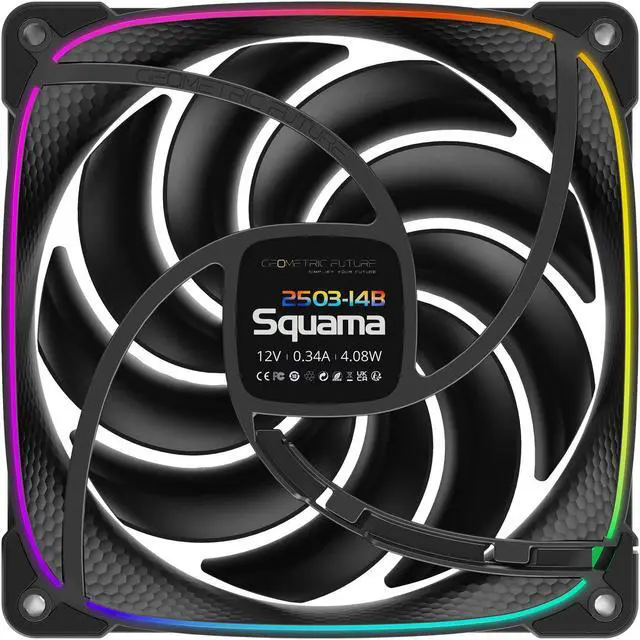 Geometric Future Squama 2503 RGB PWM Fan - 140mm - 3 Pack Performance ...